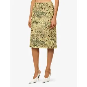 Dries Van Noten Sentista Jacquard Woven Midi Skirt