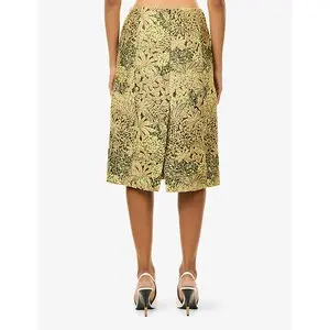 Dries Van Noten Sentista Jacquard Woven Midi Skirt