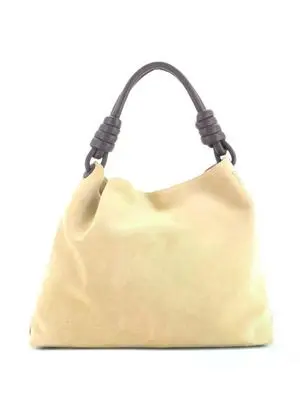 Loewe Flamenco Knot Suede Large Hobo Bag - Neutrals
