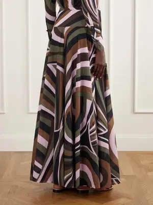 Emilio Pucci Printed Cotton-muslin Maxi Skirt