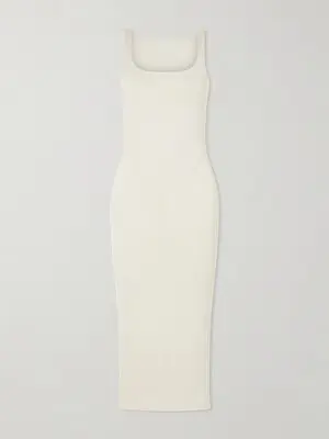 Alaïa Stretch-jersey Midi Dress - Neutrals