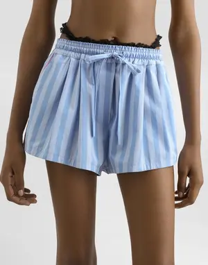 Dolce & Gabbana Striped Poplin Shorts Pants And Shorts