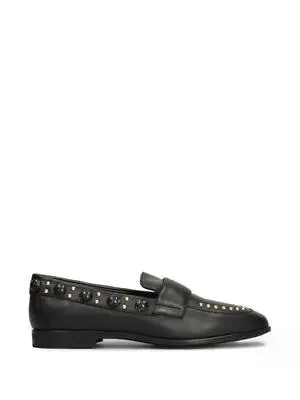 PEDRO MIRALLES Sion Stud-embellished Leather Loafers - Black