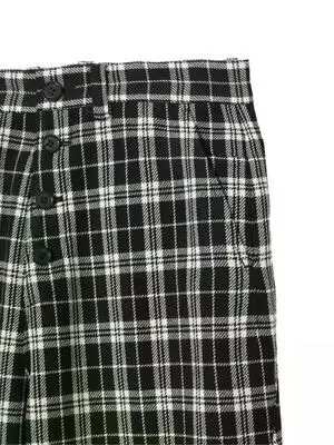 Undercover Check-pattern Belt-loop Trousers