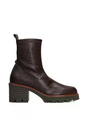 PEDRO MIRALLES Grained-leather Ankle Boots - Brown