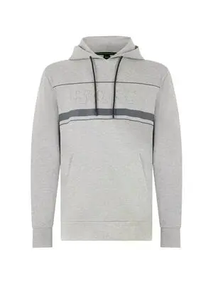 BOSS Logo-emed Hoodie - Grey