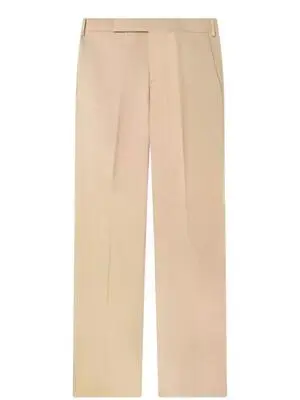 LARDINI Flat-front Twill Trousers