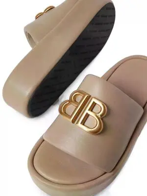 Balenciaga Rise Bb Leather Sandals