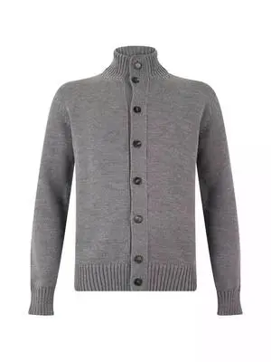 SLOWEAR Button-up Ribbed Cardigan - Grey