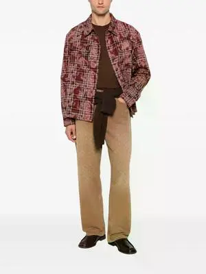 DAILY PAPER Check-pattern Washed-effect Shirt