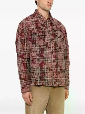 DAILY PAPER Check-pattern Washed-effect Shirt