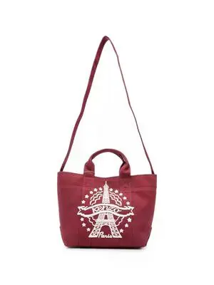 Kenzo Eiffel Tower Embroidered Tote Bag - Red