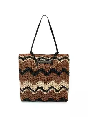 Lola Casademunt Chevron-knit Logo-patch Tote Bag