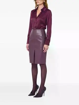 NICHOLAS Paloma Satin-finish Long-sleeve Shirt