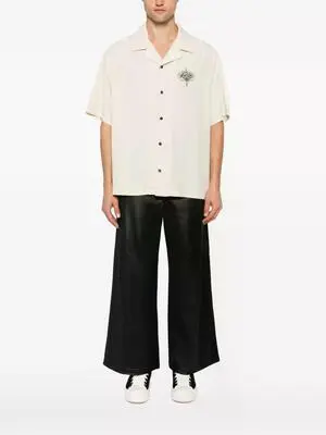 Amiri Logo-print Camp-collar Shirt