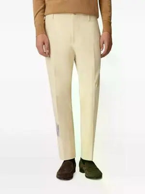 LARDINI Flat-front Cotton-twill Trousers