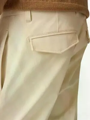 LARDINI Flat-front Cotton-twill Trousers