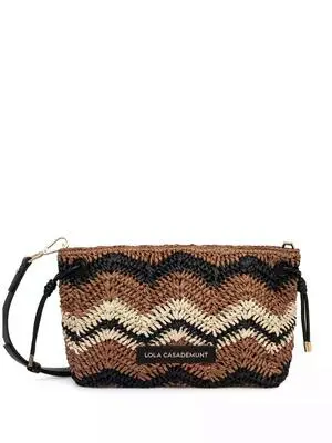Lola Casademunt Chevron-knit Crossbody Bag - Brown