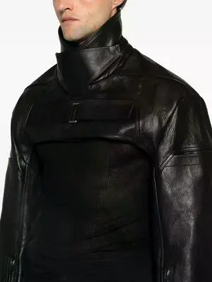 Rick Owens Multi-panelled Layered Leather Jacket
