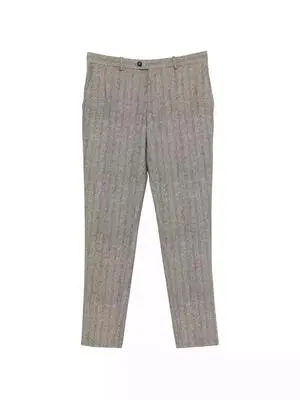 CIRCOLO 1901 Herringbone-pattern Trousers - Grey