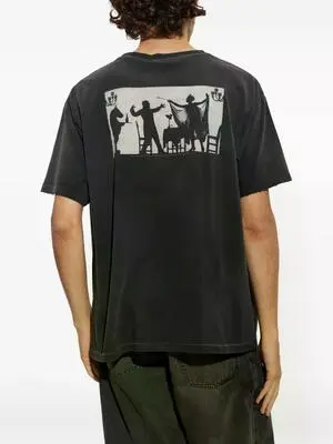 DUKE + DEXTER Graphic-print Cotton T-shirt