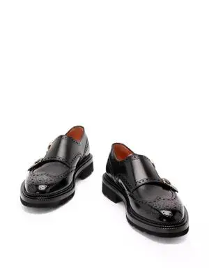Santoni Double-strap Monk Shoes - Black