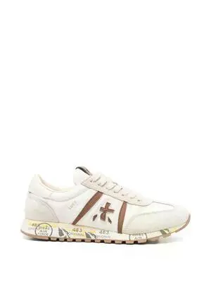 Premiata Lucy Logo-patch Sneakers - Neutrals