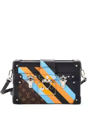 LOUIS VUITTON Petite Malle Handbag Limited Edition Monogram Canvas Clutch Bag - Black