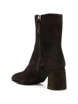 LISKA Suede Block-heel Ankle Boots - Brown