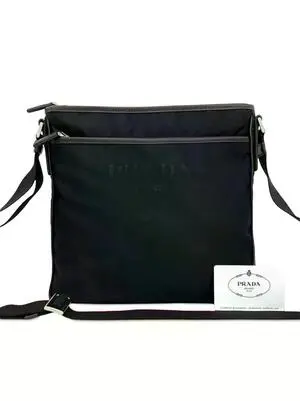 Prada 2013-2026 Tessuto Zip Top Logo Crossbody Bag