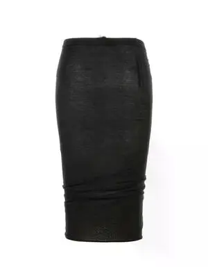 Rick Owens Ruched Drawstring Skirt