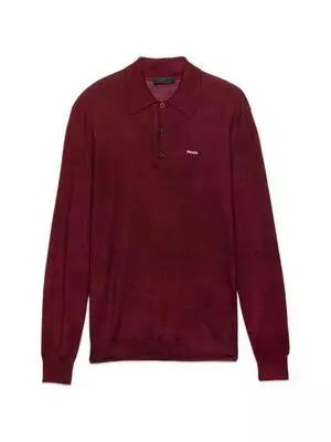 Prada Wool And Silk Polo Sweater