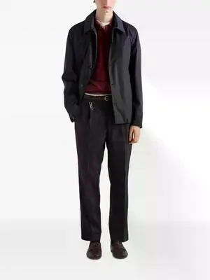Prada Wool And Silk Polo Sweater