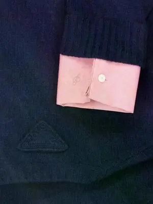 Prada Shetland Wool Crew-neck Sweater - Blue