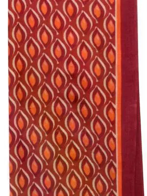 Malìparmi Geometric-print Wool Scarf - Red
