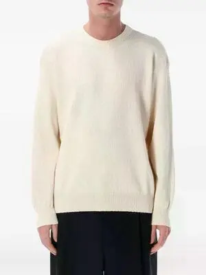 ROBERTO COLLINA Irregular-texture Crew-neck Sweater