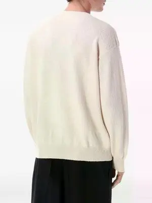 ROBERTO COLLINA Irregular-texture Crew-neck Sweater