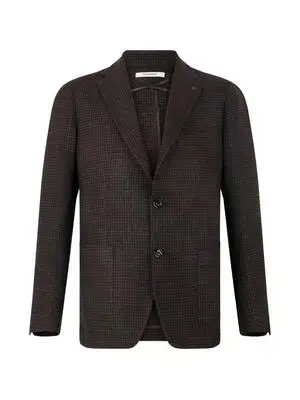 Tagliatore Check-pattern Single-breasted Blazer - Brown