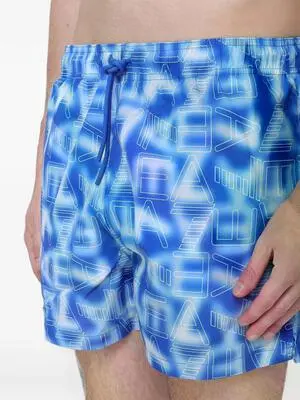 EA7 Logo-print Swim Shorts