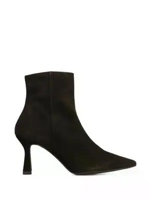 PEDRO MIRALLES Pointed-toe Suede Ankle Boots - Brown