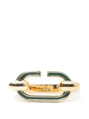 Casablanca Enamel C Link Ring - Gold