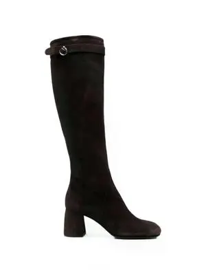 LISKA Buckle-detail Knee-high Boots - Brown