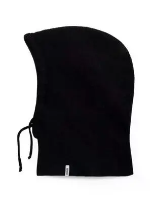 COLMAR Ribbed-knit Drawstring Balaclava - Black