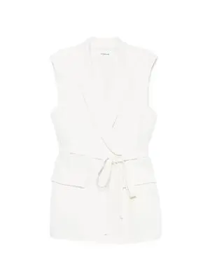 P.a.r.o.s.h Belted Sleeveless Gilet - Neutrals