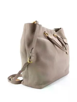 Prada Convertible Shopper Vitello Daino Large Tote Bag