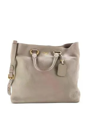 PRADA Convertible Shopper Vitello Daino Large Tote Bag