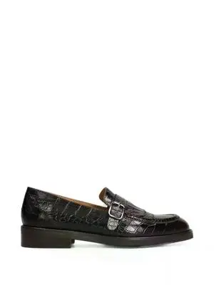 PEDRO MIRALLES Fringed Crocodile-effect Loafers