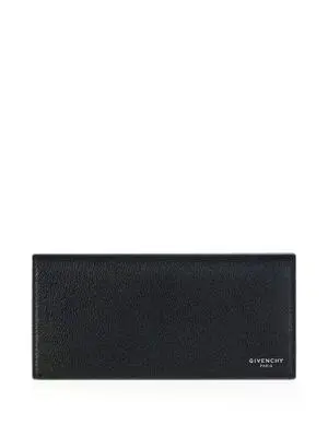 Givenchy Long Wallet In Grained Leather - Black