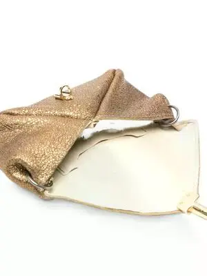 UN TE' DA MATTI Ghiro Crackle-effect Clutch Bag
