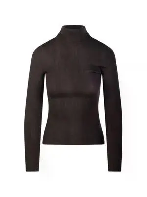 Max Mara Ribbed-knit Roll-neck Sweater - Brown
